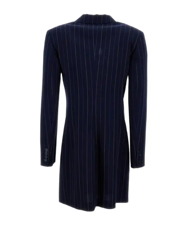 Ralph Lauren Camden Pinstripe Double-breasted Dress - Blue