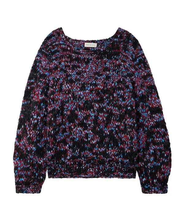 Dries Van Noten Oversized Frayed Sweater - Multi-color