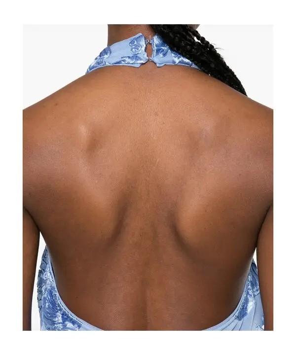 ROTATE BY BIRGER CHRISTENSEN Floral Embroidery High Neck Mini Dress