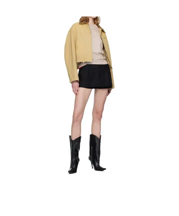 PUSHBUTTON Pointed Toe Leather Boots