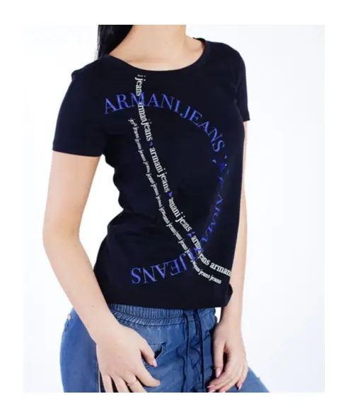 Emporio Armani Logo Graphic T-shirt - Black