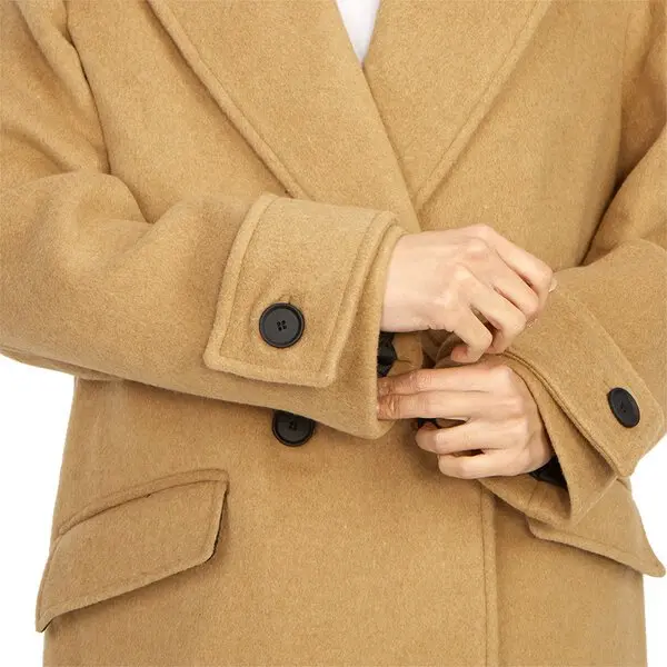 ALLSAINTS Long-sleeved Double-breasted Coat - Nude