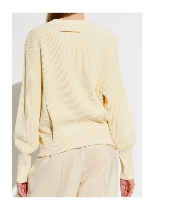 Victoria Beckham Ribbed Relaxed-fit Jumper - Nude