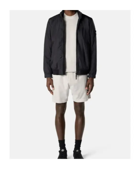 Stone Island Logo Patch Wide Leg Shorts - White