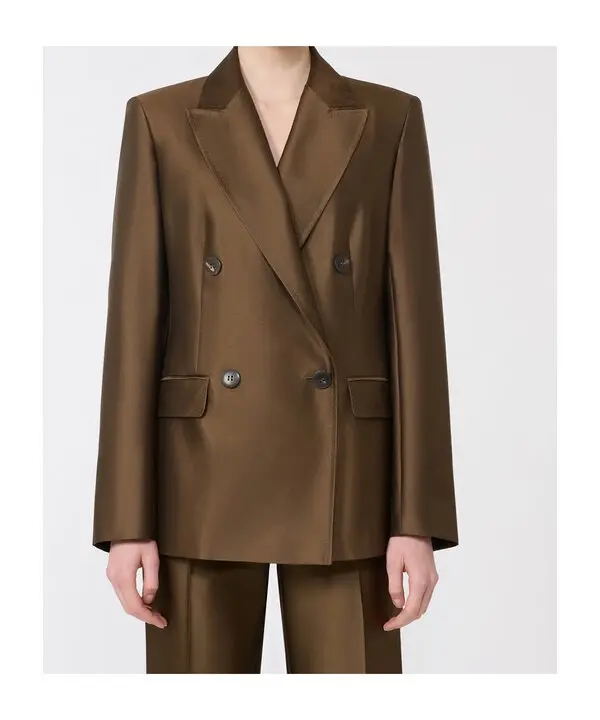 Max Mara Double-breasted Blazer - Khaki