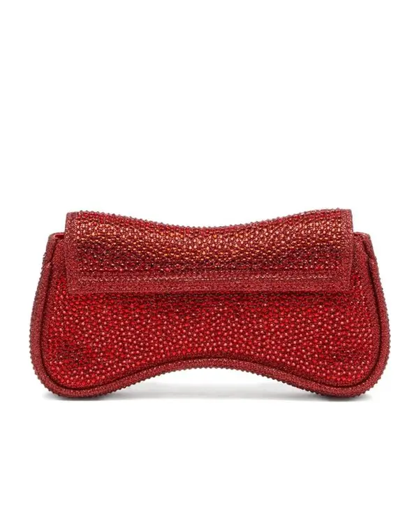 DIESEL® Play-mini Crossbody Bag Embellished Lurex - Red