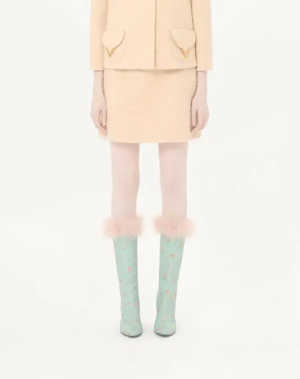Valentino Garavani Logo Plaque Mini Skirt - Birch