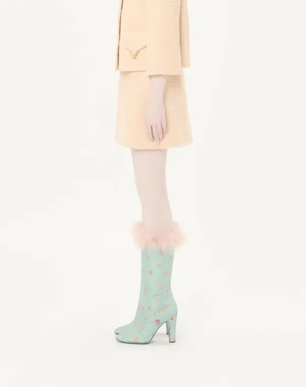 Valentino Garavani Logo Plaque Mini Skirt - Birch