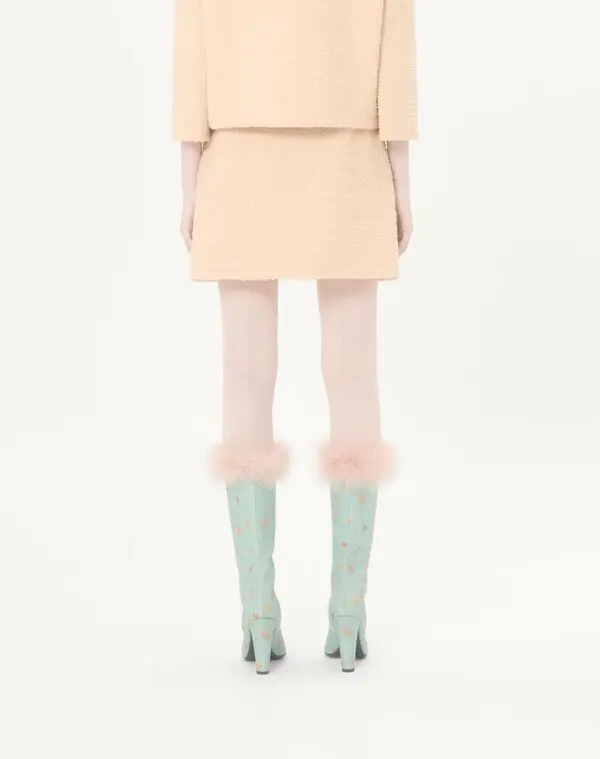 Valentino Garavani Logo Plaque Mini Skirt - Birch