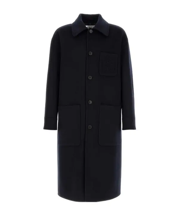 Loewe Long-sleeved Coat - Navy/grey
