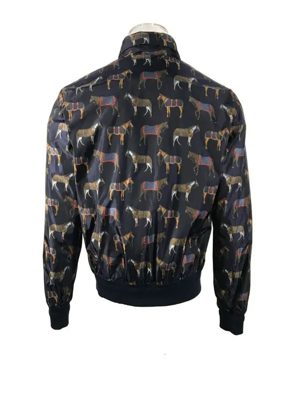 Gucci Long-sleeved Zip-up Printed Jacket