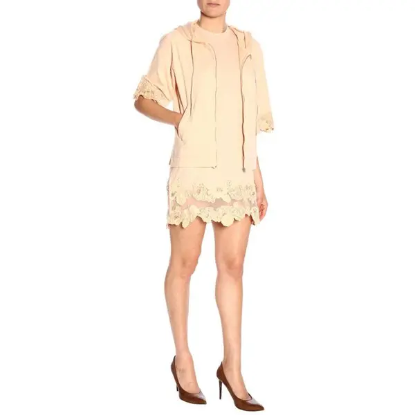 TWINSET T-shirt Dress With Lace Trim