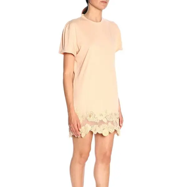 TWINSET T-shirt Dress With Lace Trim