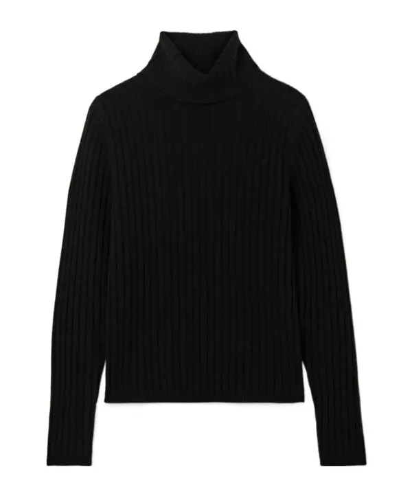 NILI LOTAN Dessie Ribbed Turtleneck Sweater