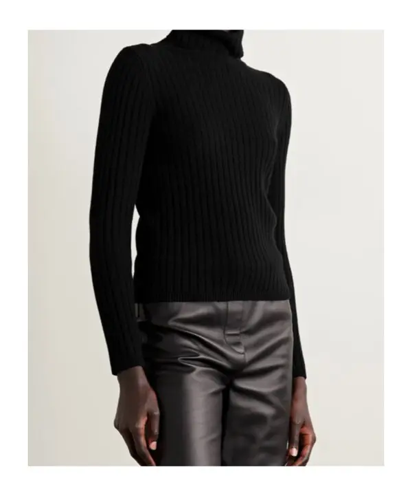 NILI LOTAN Dessie Ribbed Turtleneck Sweater