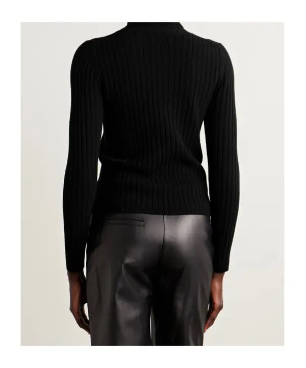 NILI LOTAN Dessie Ribbed Turtleneck Sweater