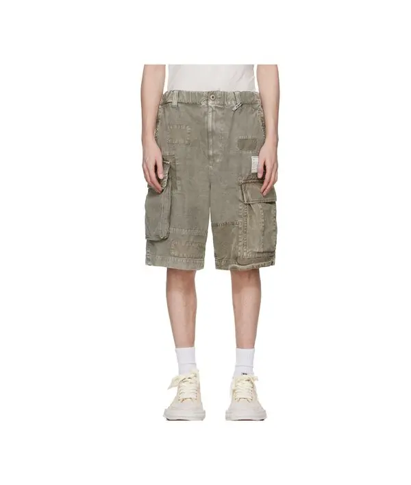 Mihara Yasuhiro Repaired Cargo Shorts - Light Gray
