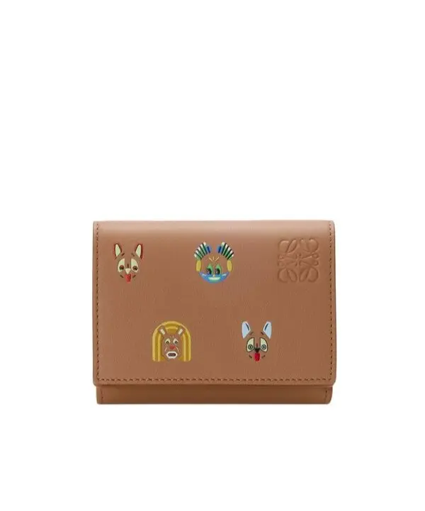 Loewe Cats Trifold Wallet - Mocha