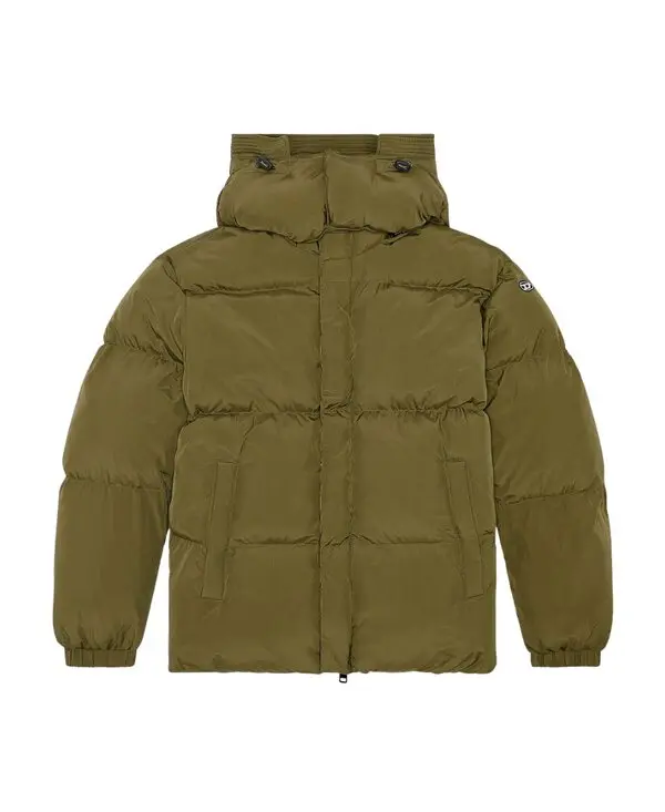 DIESEL® Hooded Zip-up Padded Jacket - Green