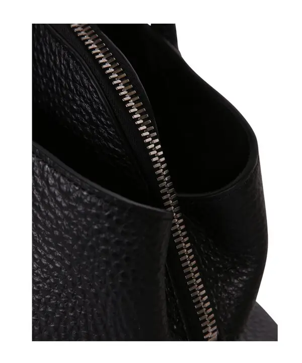 Attico Double-handle Leather Handbag - Black