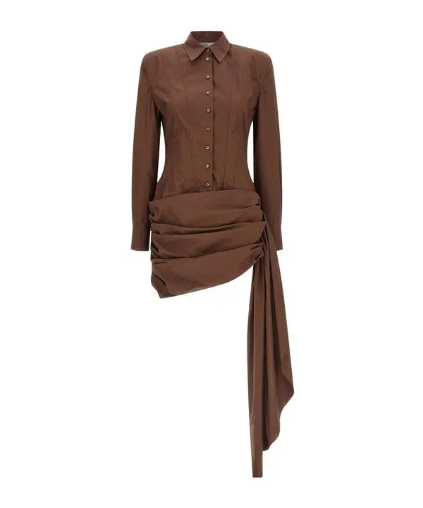 Giuseppe Di Morabito Chemisier Mini Dress - Brown