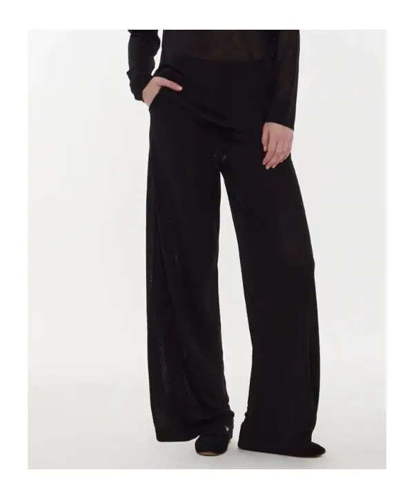P.a.r.o.s.h Wide-leg Drawstring Trousers - Black