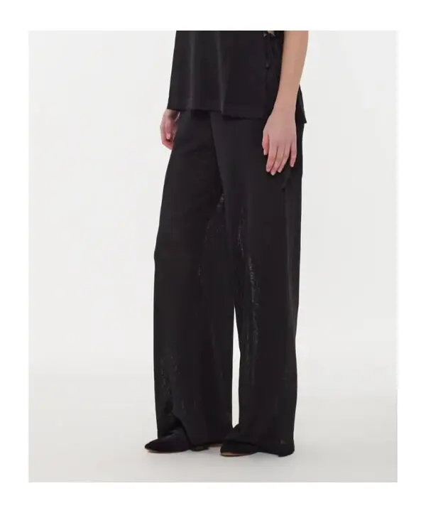 P.a.r.o.s.h Wide-leg Drawstring Trousers - Black