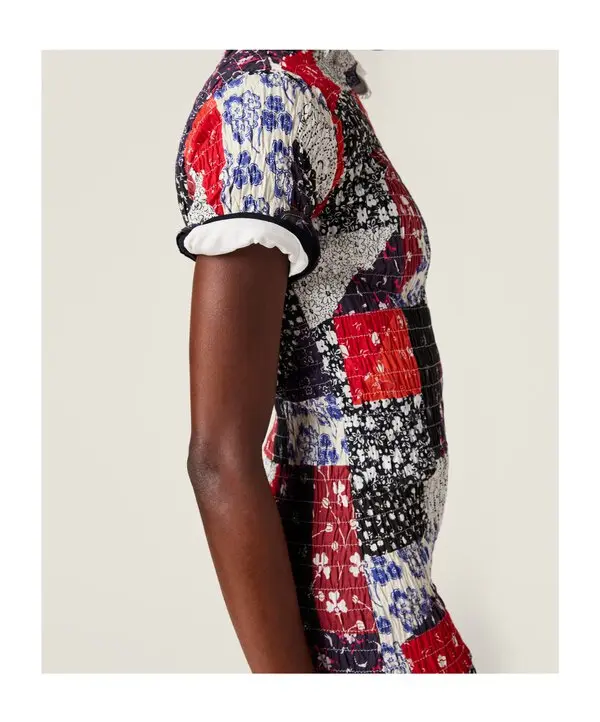Miu Miu Patchwork Poplin Mini-dress