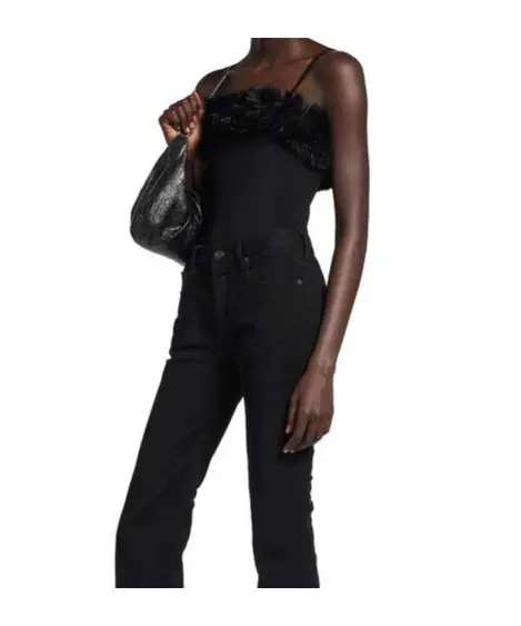 Balenciaga Fur Trimmed Strappy Top