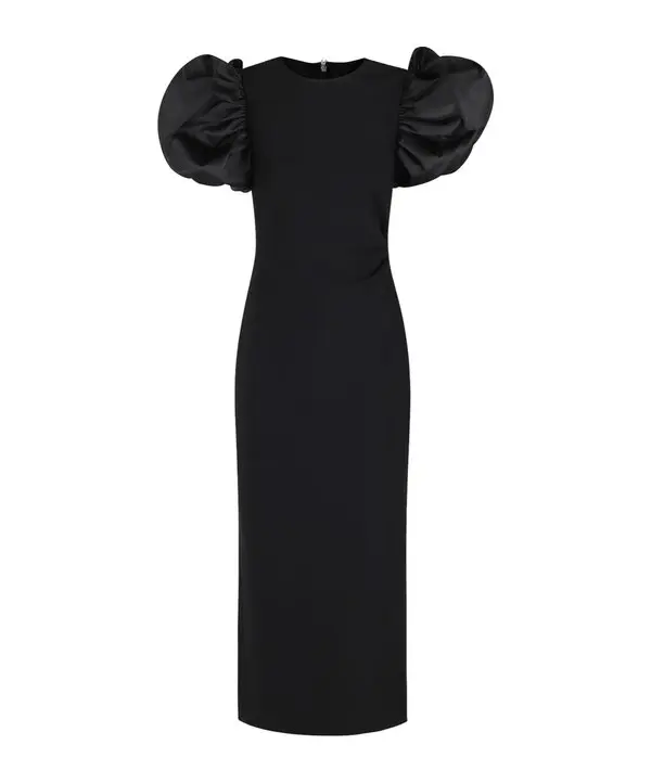 ROTATE BY BIRGER CHRISTENSEN Puff Sleeve Midi Dress