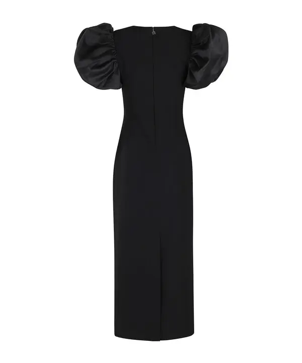 ROTATE BY BIRGER CHRISTENSEN Puff Sleeve Midi Dress