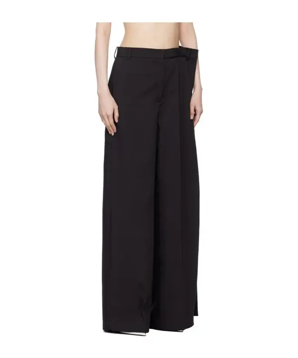 PUSHBUTTON Side-folded Wide-leg Casual Pants