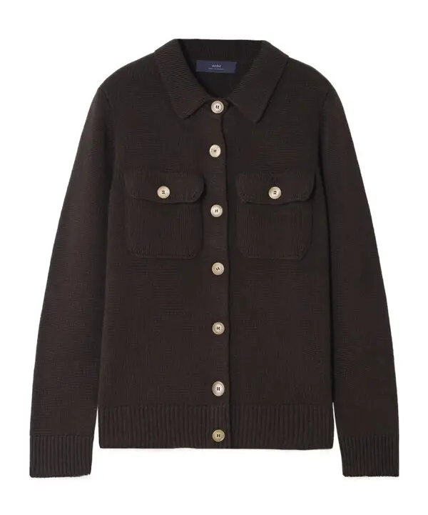 Arch4 Long-sleeved Cardigan With Buttoned Front And Pocket Detail