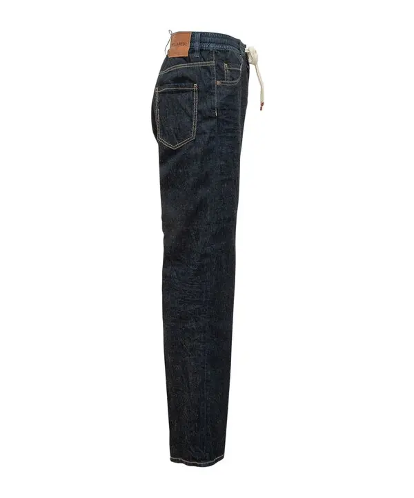 Dsquared2 Drawstring Denim Pants - Black