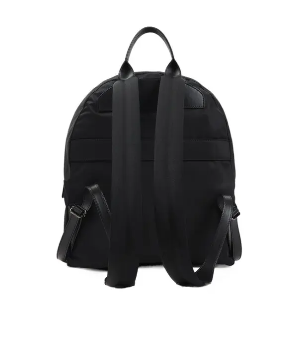 Kiton Logo Lettering Zipped Backpack - Black