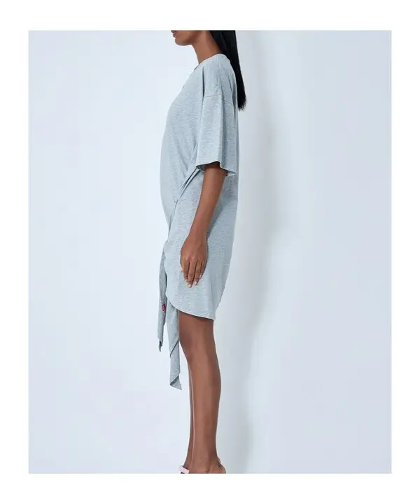 DIESEL® D-eivor Dress With Self-tie Detail - Light Grey