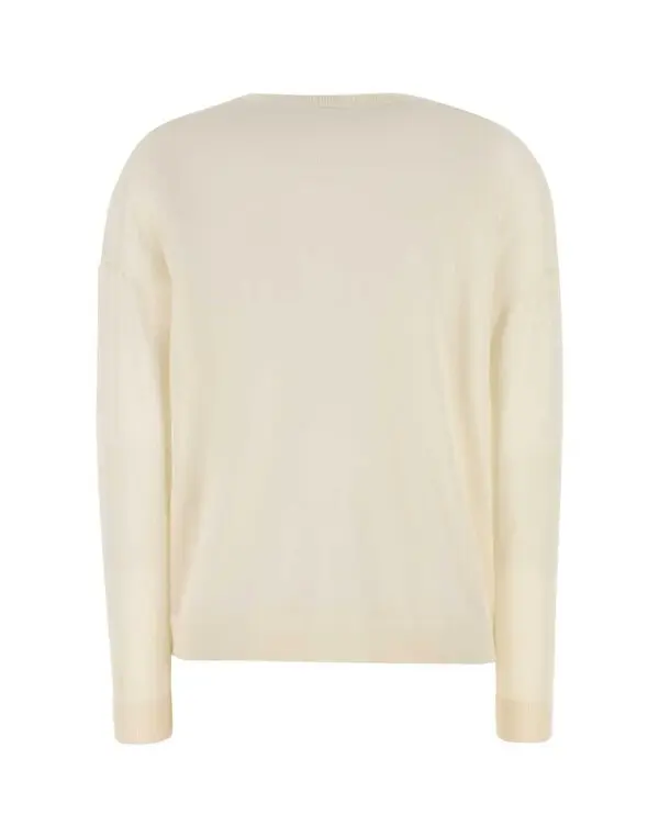 Co Knitwear V-neck Cropped Sweater - Nude