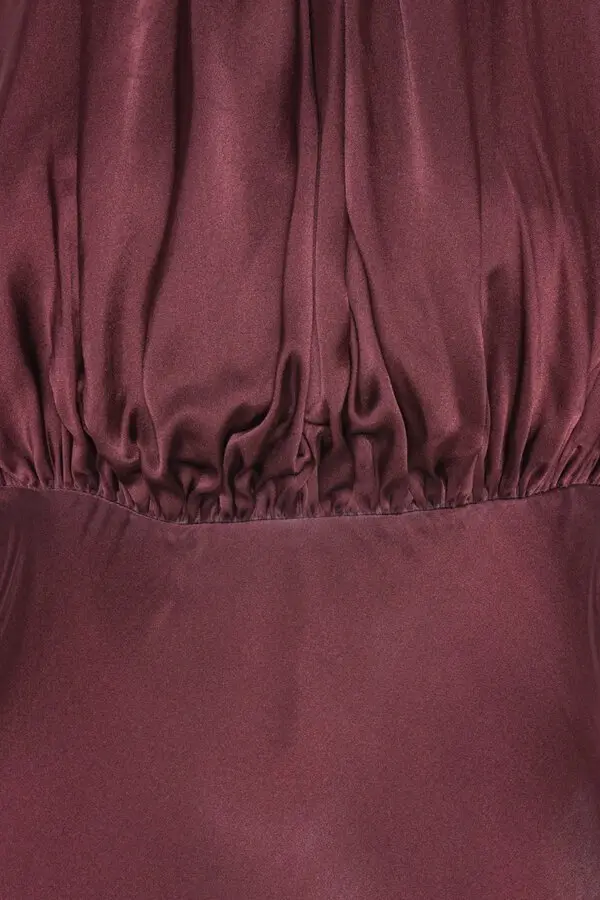 ROTATE BY BIRGER CHRISTENSEN Sleeveless Halterneck Ruched Dress