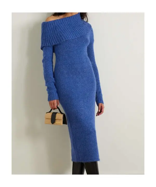 Cult Gaia Strapless Knitted Maxi Dress