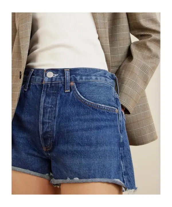 AGOLDE Parker Frayed Denim Shorts