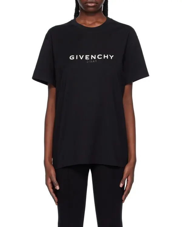 Givenchy 4g Emblem Printed Crewneck T-shirt