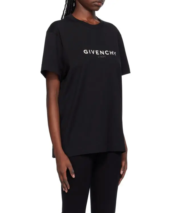 Givenchy 4g Emblem Printed Crewneck T-shirt