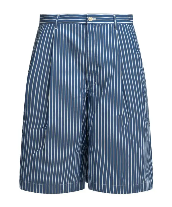 Comme Des Garçons Pinstripe Bermuda Shorts - Blue