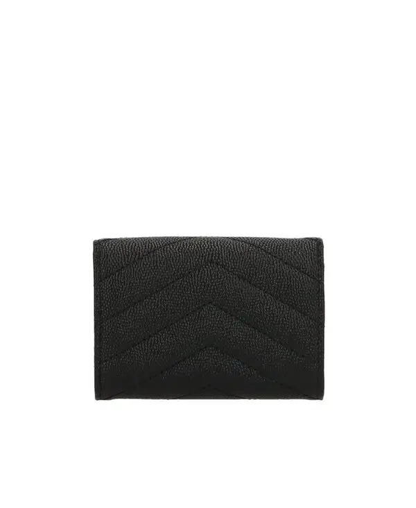 Saint Laurent Cassandre Logo Plaque Quilted Wallet
