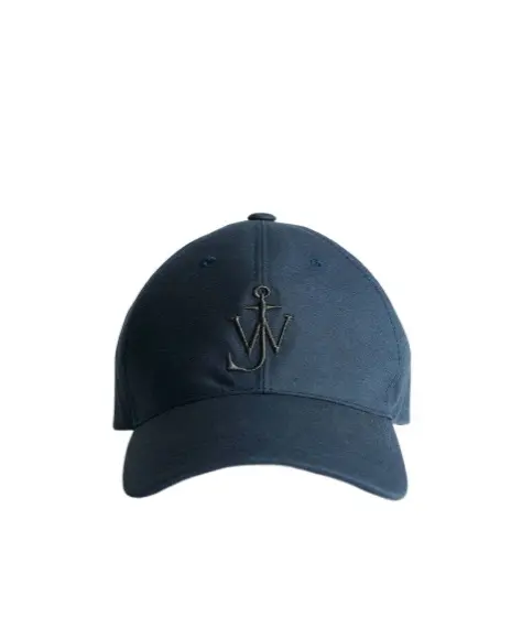 J.W.ANDERSON Jw Anderson Logo Embroidered Curved Peak Cap - Dark Blue