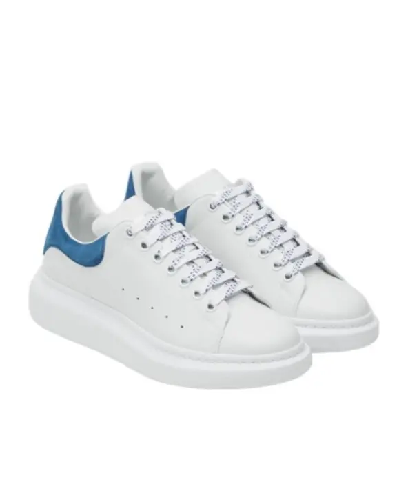 Alexander McQueen Oversized Lace-up Sneakers - White/blue