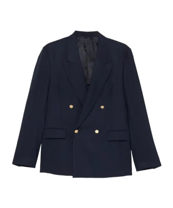 LARDINI Double-breasted Button Jacket - Black