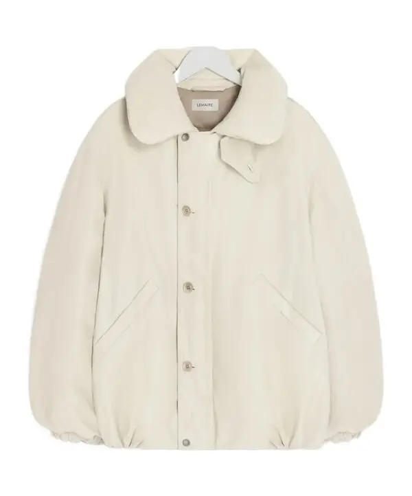 LEMAIRE Bubble Collar Puffer Jacket - Bone