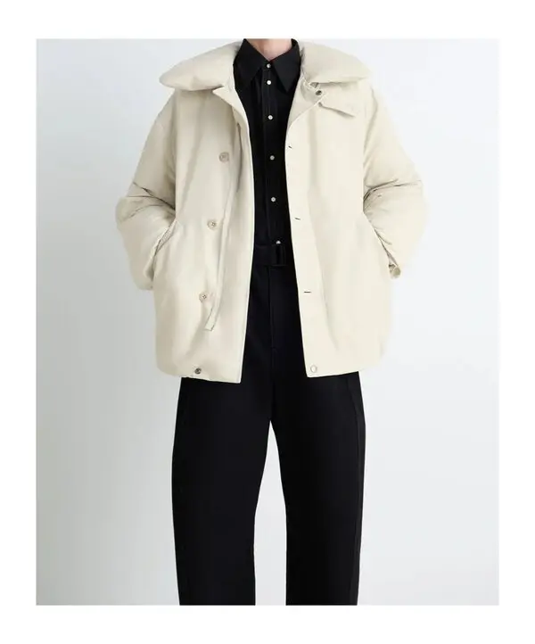 LEMAIRE Bubble Collar Puffer Jacket - Bone