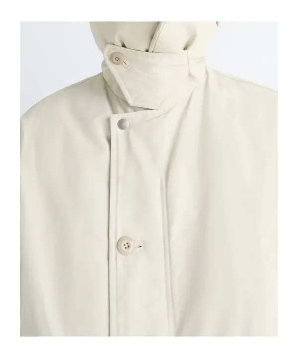 LEMAIRE Bubble Collar Puffer Jacket - Bone
